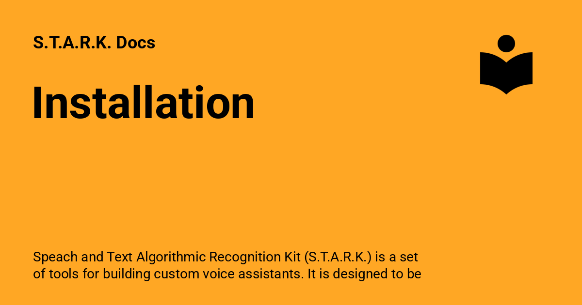 Installation - S.T.A.R.K. Docs